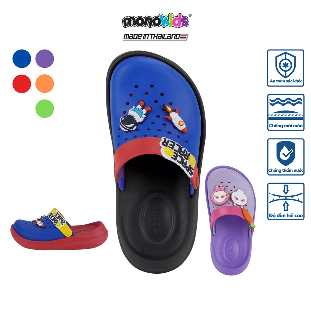 Thailand soft molded plastic mules for boys MONOBO - Moniga DN01 Kids ...