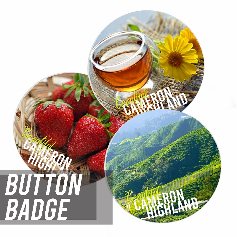 Button Badge Cameron Highland Souvenir Gift 50 mm | Shopee Malaysia