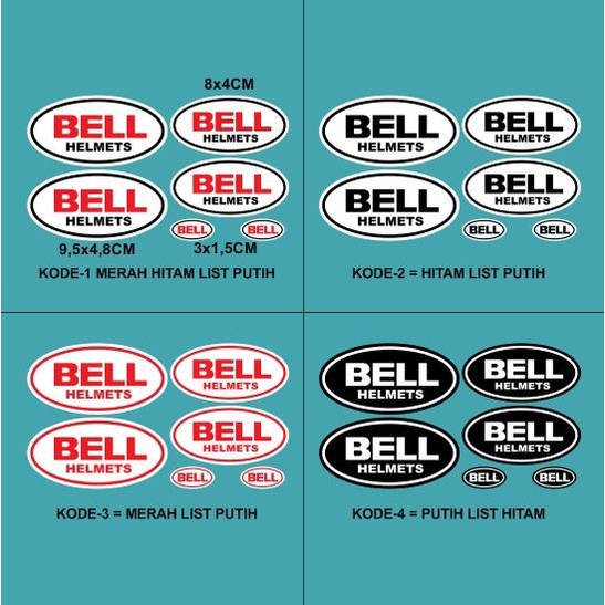 Cutting Sticker Logo Bell Helmet Sticker Bell Helmet Sticker 1 set ...