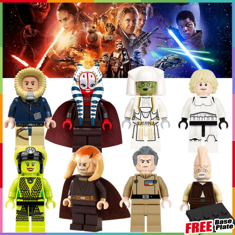 Star Wars Minifigures Shaak Ti Han Solo Luke Oola Saesee Tiin Moff ...