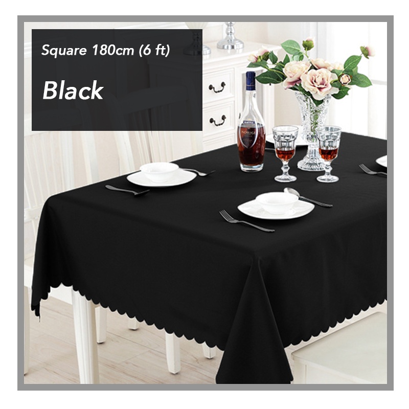 ACEVE DREAM READY STOCK Plain 1.8M (6FT) Square Round Table Top Cloth ...