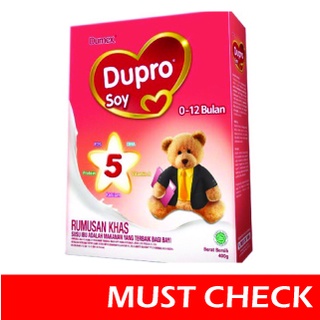 Dumex Dupro 0-12 & Dugro1-6 Soy Instant Formula 400g (Avoid from cow ...