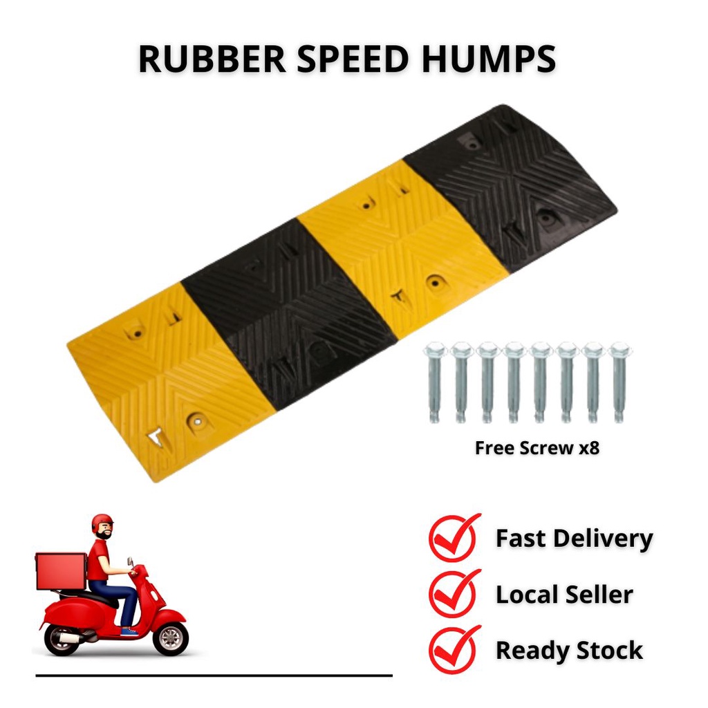Rubber Speed Humps With Screw Bolts | Shopee Malaysia