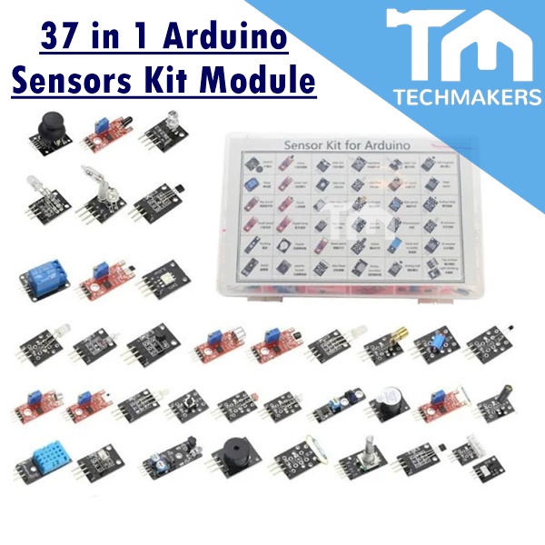 Must Have 37 In 1 Arduino Raspberry Pi Sensor Sensors Kit Module Board Set With Organized Box