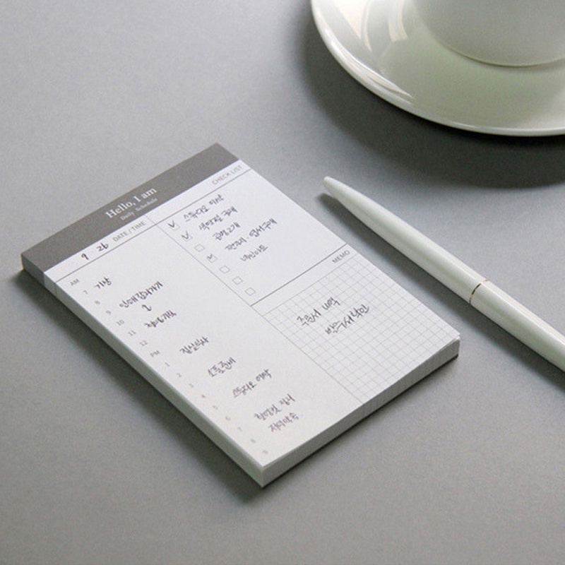 Mini planner daily check list Desk time schedule Office school Notebook ...