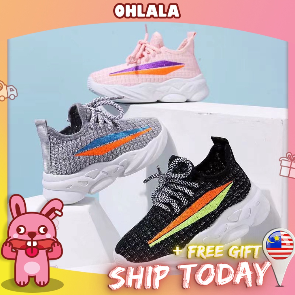 READY STOCK🔥OLL Kids Slip On Sneakers Shoe Plain Design Kasut Budak ...