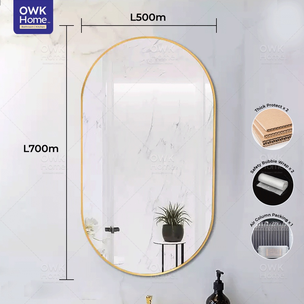 Cermin bentuk tingkap/ Cermin Emas/ Cermin Hitam/Rectangle Mirrors ...