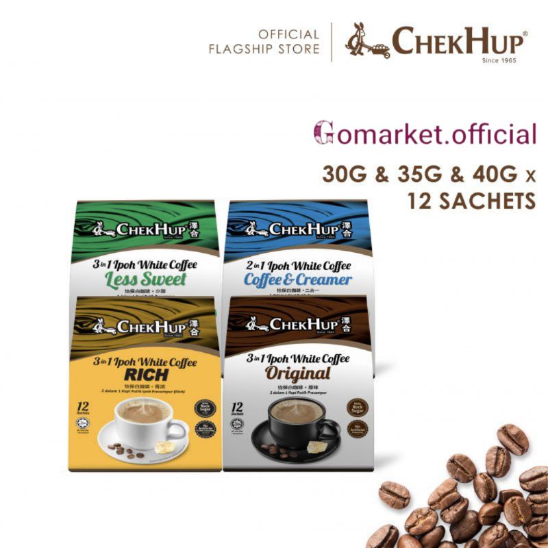 Chek Hup Ipoh White Coffee Original, Creamer, Rich, Less Sweet | Shopee ...