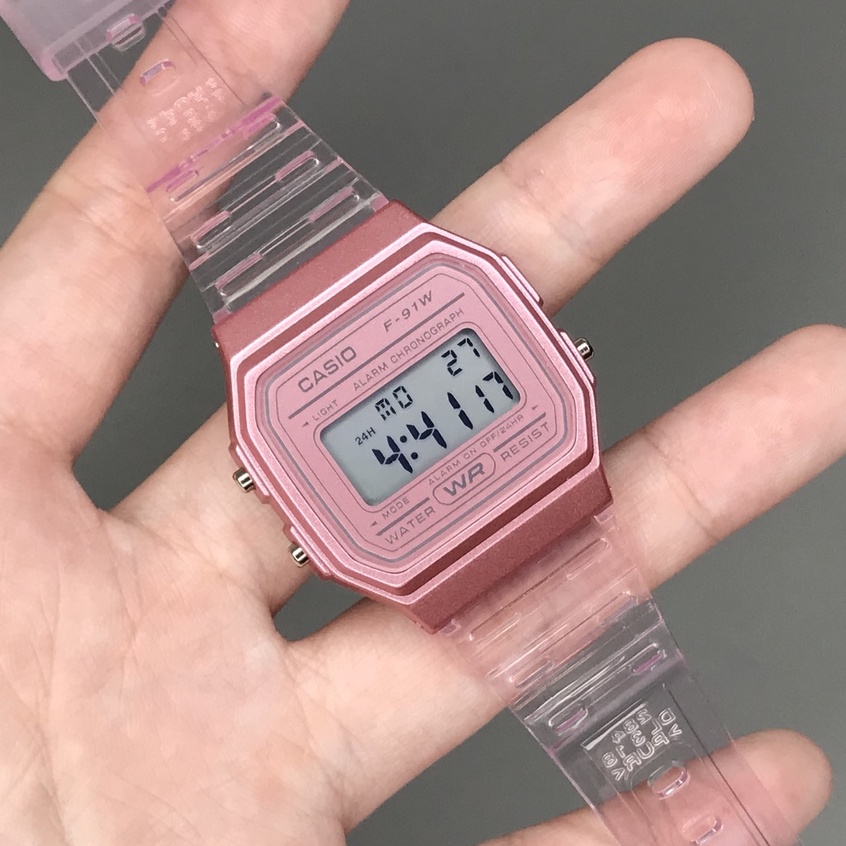 F91W#3 PINK Kids Student's Watch F-91WS-2DF / F-91WS-4DF / F-91WS-7DF / F-91WS-8DF Digital ...