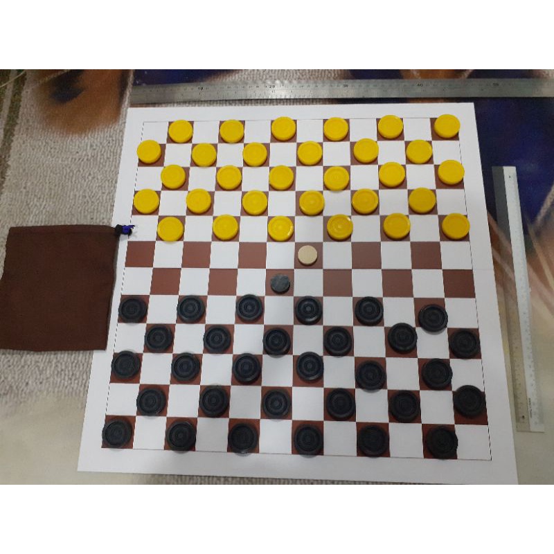 Dam Haji/Set dam aji (Draughts game/Checkers) dengan 'buah spare ...