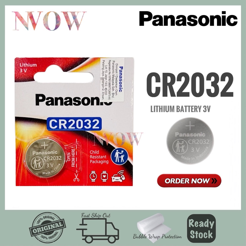 Panasonic CR2032 CR2025 CR2016 3V Battery Lithium CMOS Computer Bateri ...