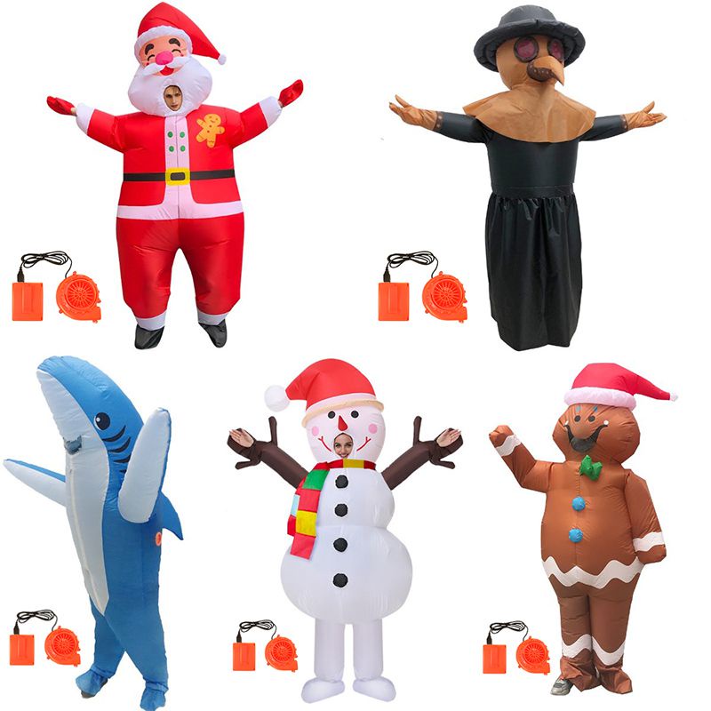 Christmas Inflatable Costume Adults Kids Santa Claus Tree Carnival ...