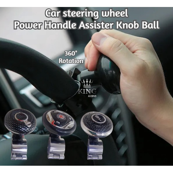 360°Rotation Power Handle Universal Car Steering Wheel Assister Spinner ...