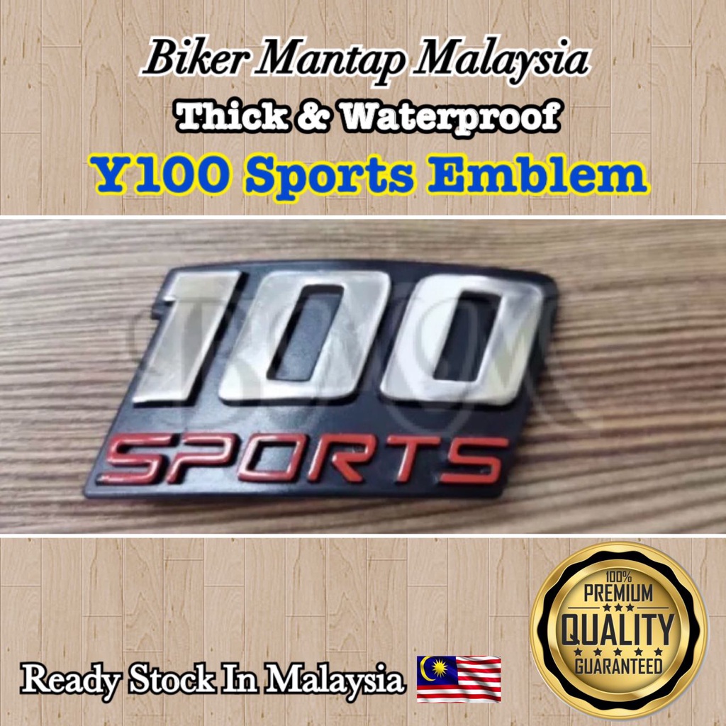 (BC04)Yamaha Y100 Sports Horn Emblem Logo 100 Sports Lambang Sticker ...