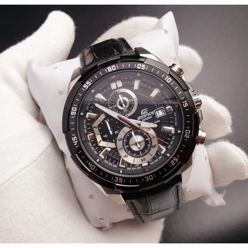 Casio Edifice Chronograph Leather Watch For Men | Shopee Malaysia
