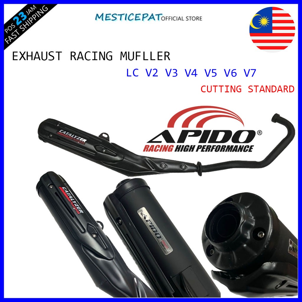 LC135 Exhaust Ekzos Racing muffler Apido Nlk Original (32MM) lCV2/V3/V4 ...