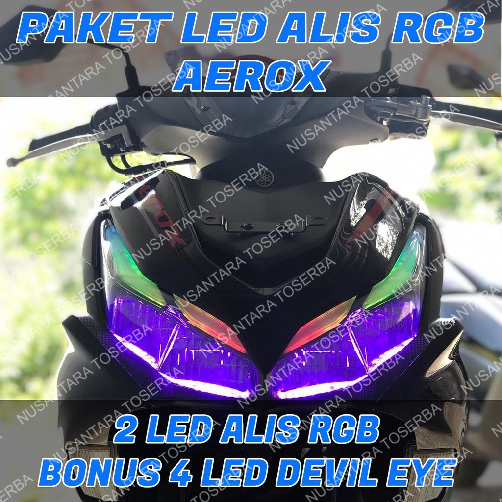 Aerox RGB Eyebrow Light Package BONUS DEVIL EYE Brow Lamp RUNNING AEROX ...