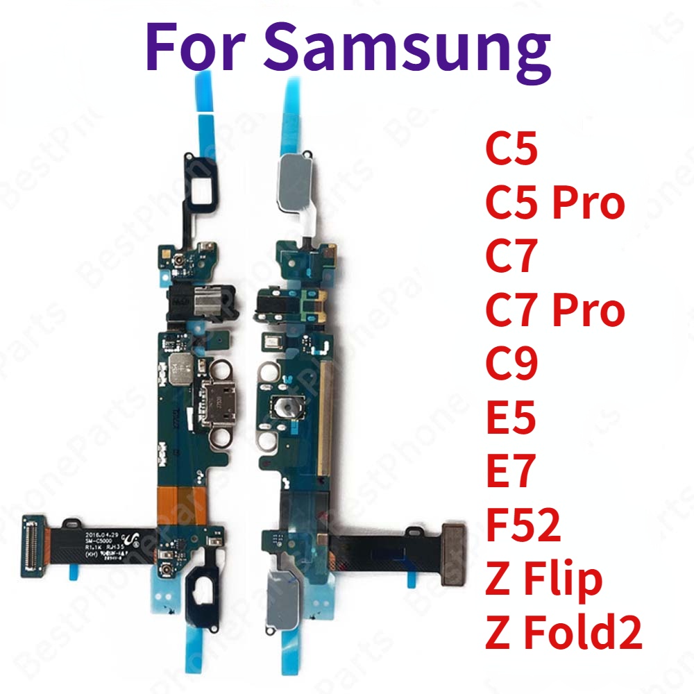 Original Charge Board For Samsung Galaxy C5 C7 C9 Pro E5 E7 F52 Z Flip Fold2 Charging Port ...