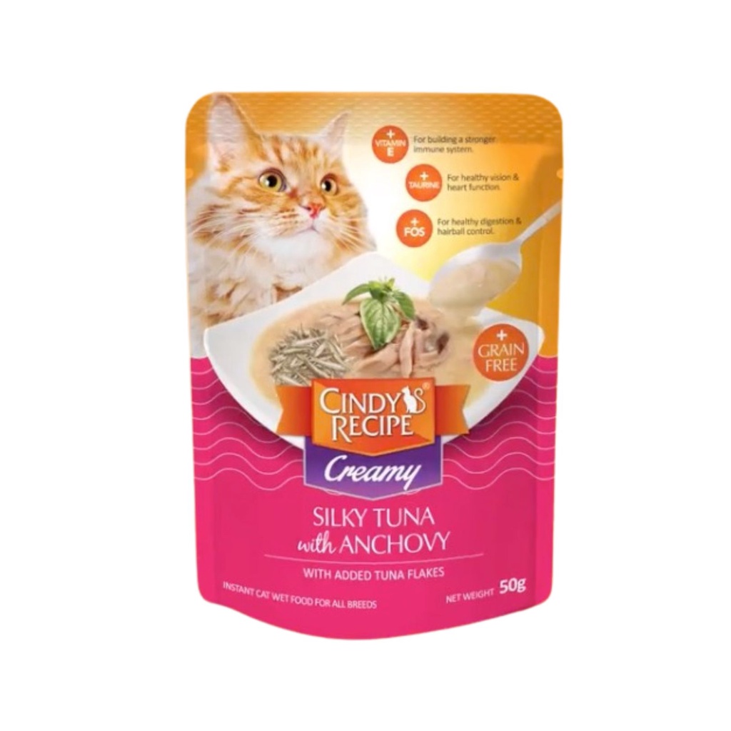 CINDY'S RECIPE Creamy Pouch (Wet Cat Food) - 50G / Makanan Kucing ...