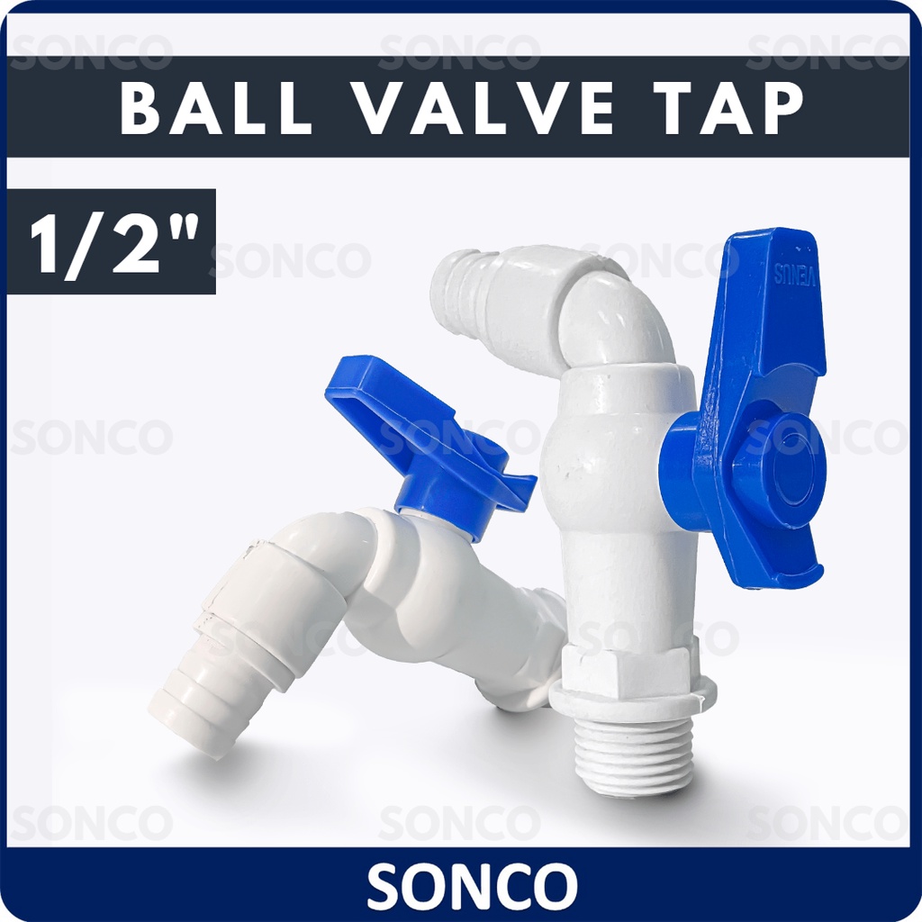 1/2" PVC Ball Valve Tap Garden High Pressure Control water tap ...