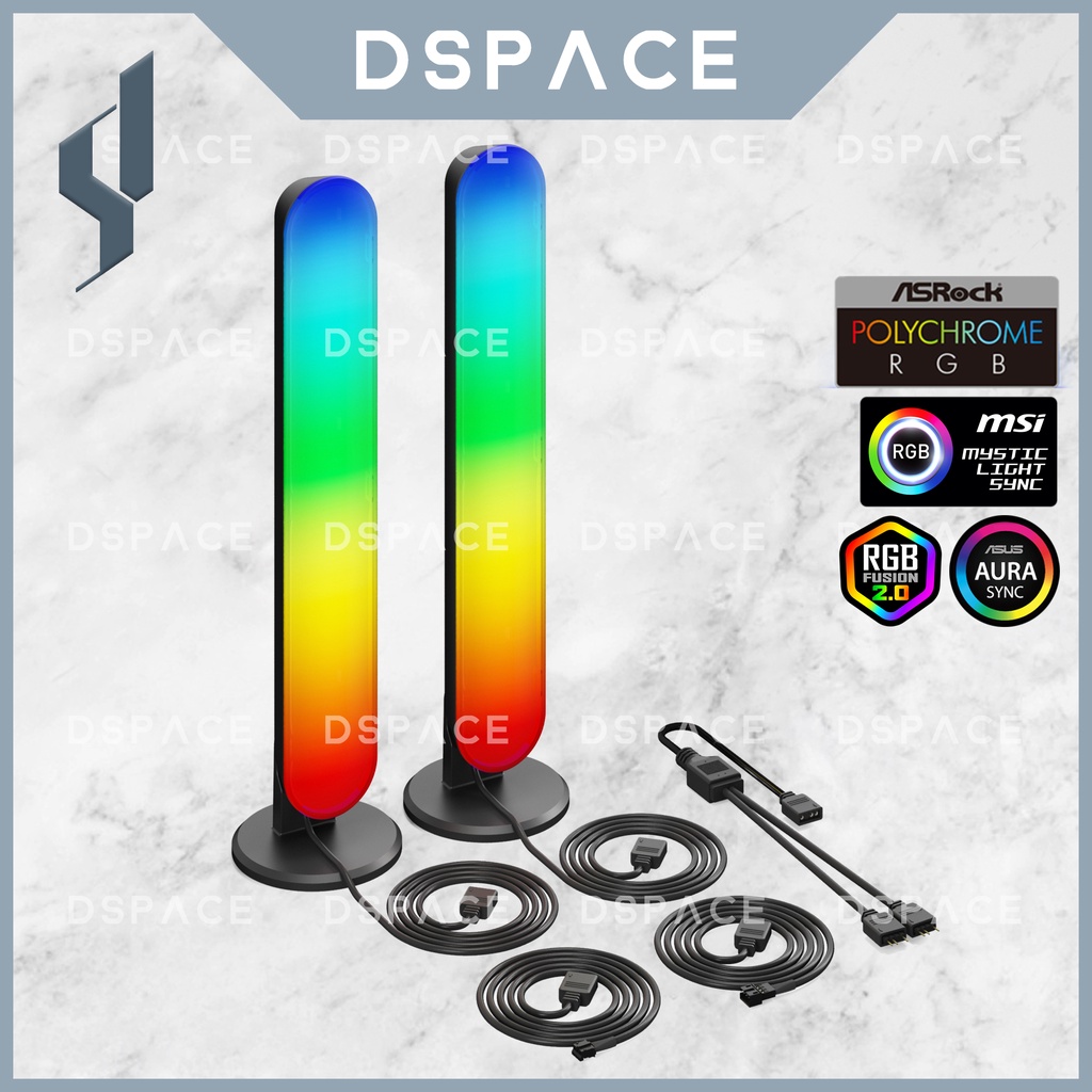 DSPACE 5V ARGB Ambient Light Bar with Motherboard Sync Aura Aorus Gigabyte Asrock MSI Corsair ...