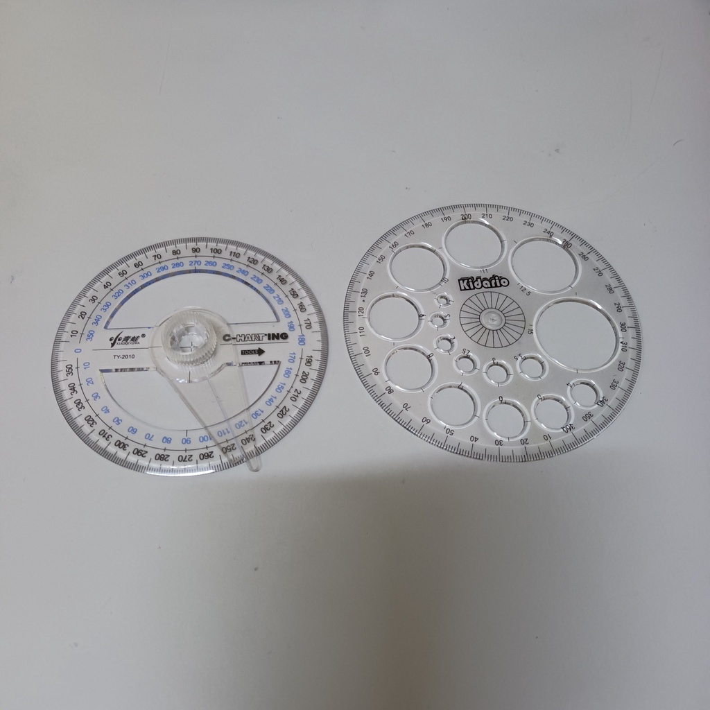 360 Degree Rounded Ruler / 360 Protractor Ruler / Pembaris Bulat 360 ...
