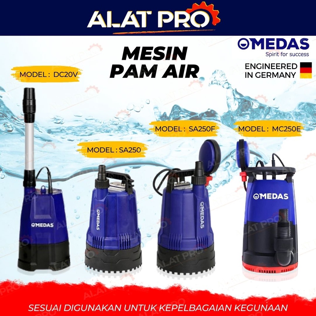 Medas/Hyundai Submersible Pump Mesin Pam Air - DC20V/MC250E/SA250F ...