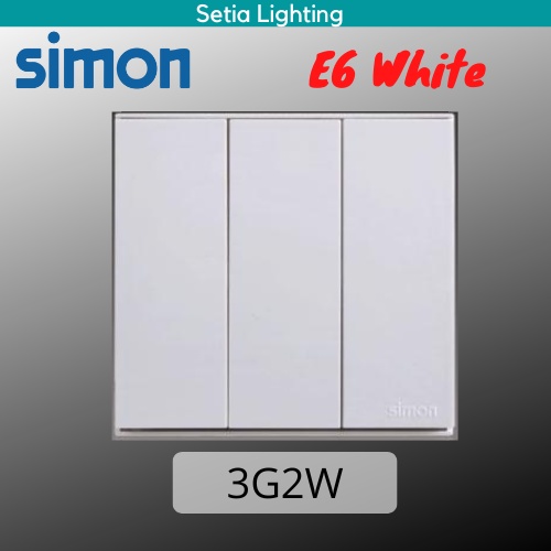 SIRIM Simon E6 Series Electric Wall Switch Socket Matt White Modern ...