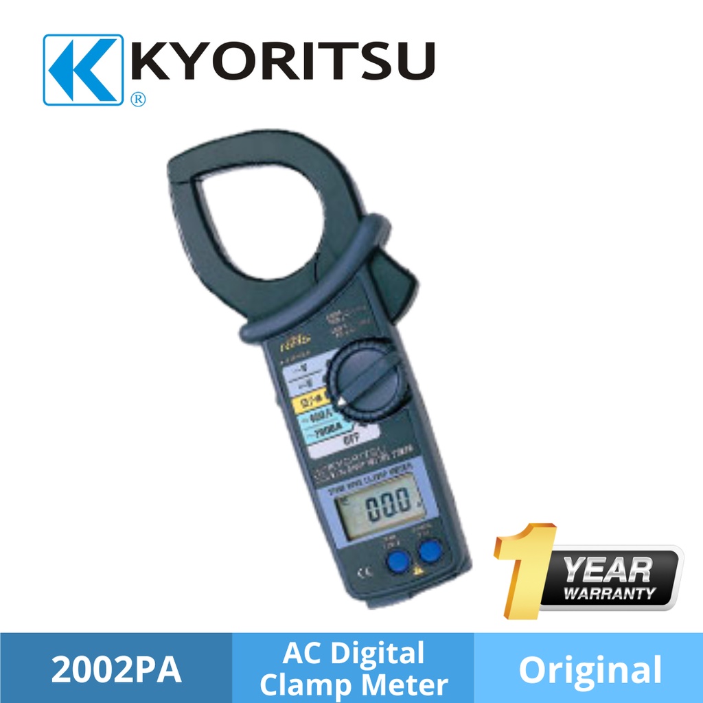 Kyoritsu 2002PA AC Digital Clamp Meter (ORIGINAL) | Shopee Malaysia