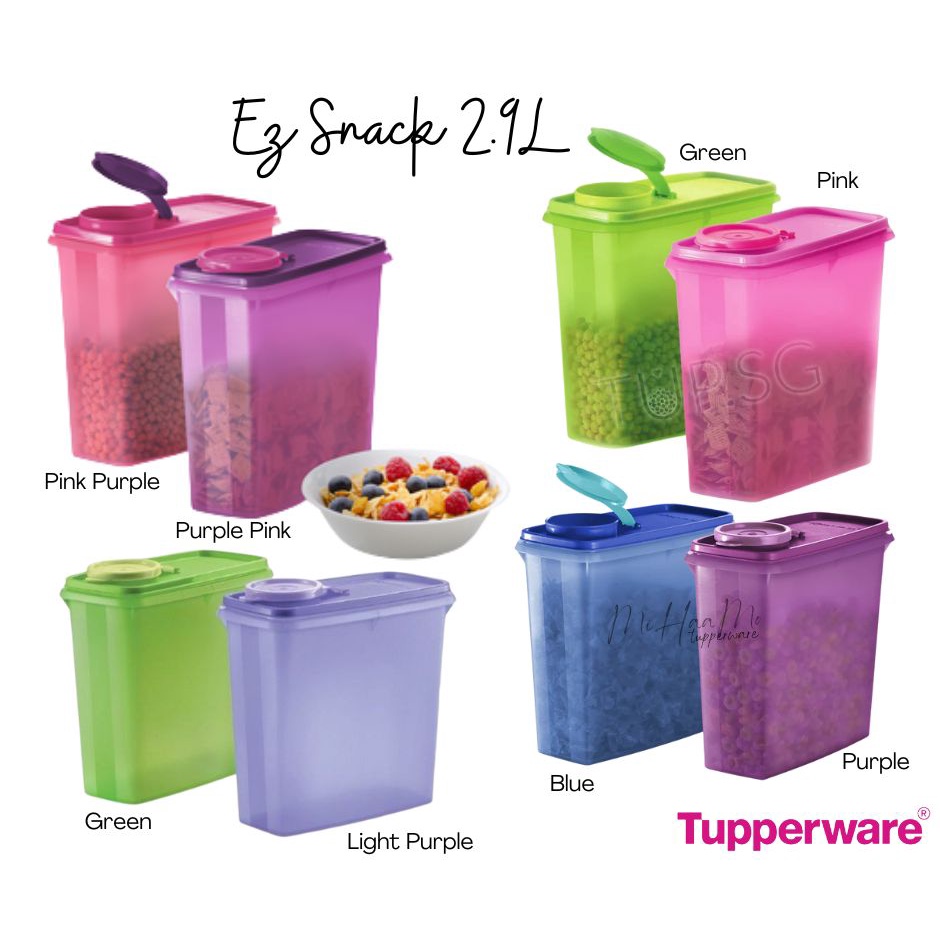Tupperware Snack Ez Storer 2.9L Cereal Container Cereal Storer Bekas ...