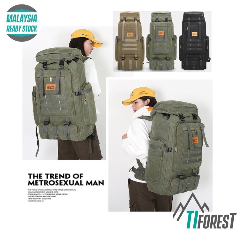 80L large backpack Unisex Men Waterproof Outdoor Hiking Climbing ...
