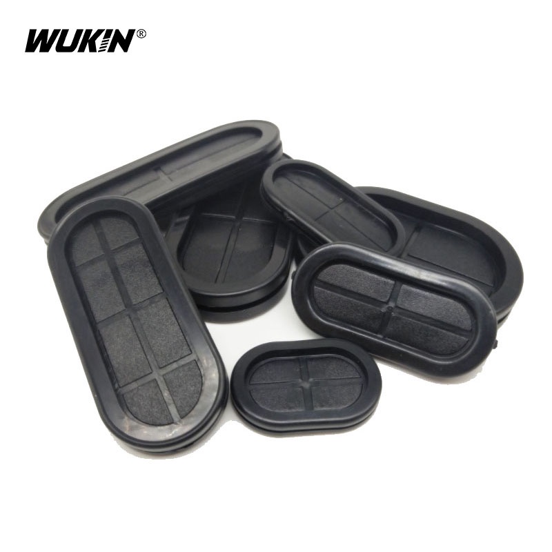 Black Oval Double-sided Seal Grommets Rubber Closed Blind Plug Bung ...