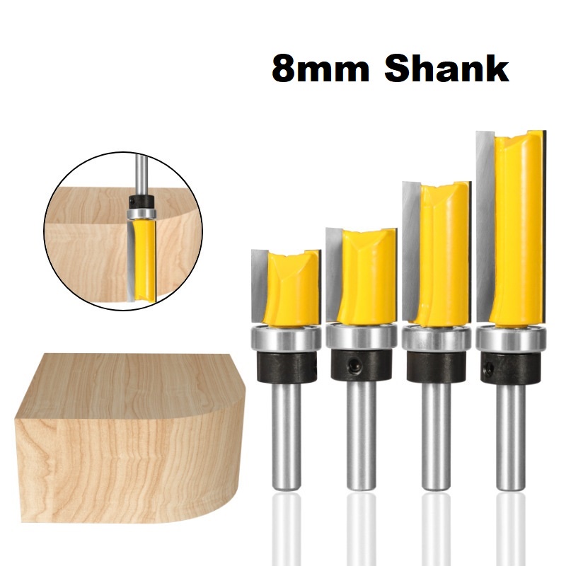 8mm Shank Carbide Template Bottom Bearing Pattern Flush Trim Wood ...