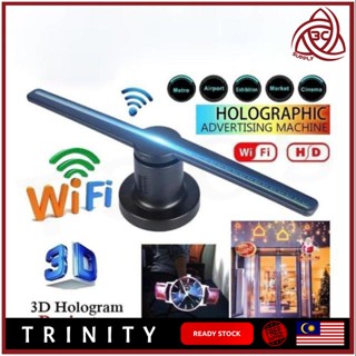 3D LED WiFi Holographic Projector Display Spinning Fan Hologram Advertising Player Combo with ...