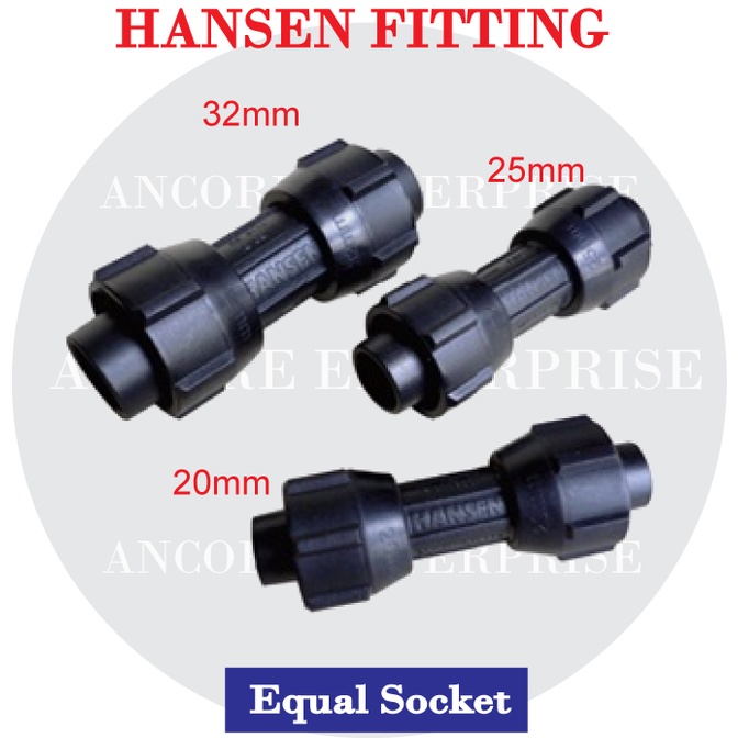 Hansen Poly Pipe Fitting / Hansen Fitting Equal Socket/ Coupling (20mm ...
