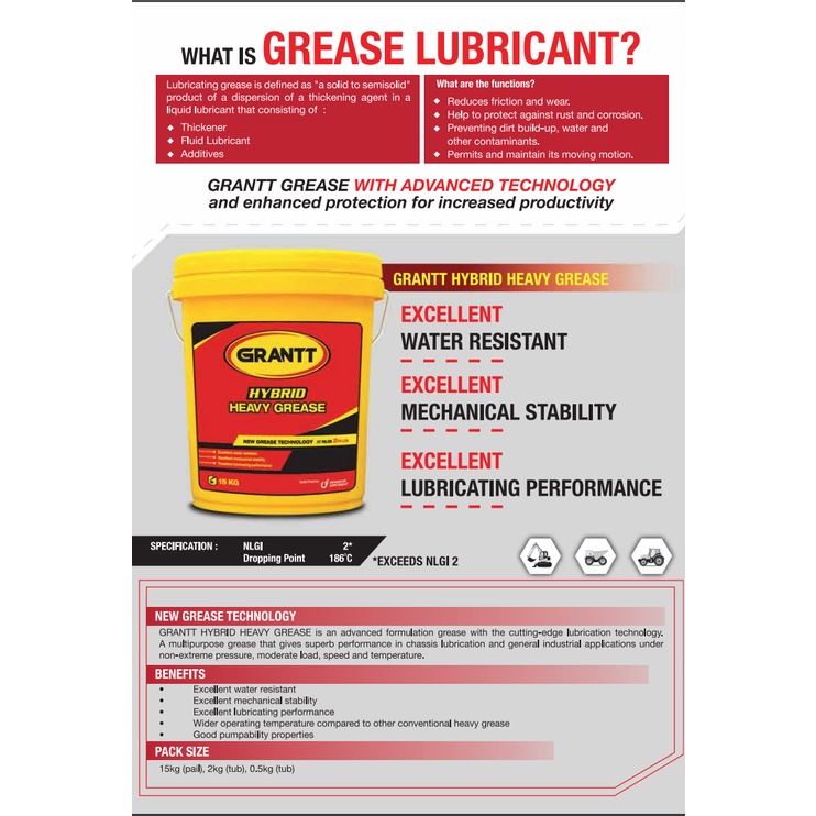 HEAVY GREASE (WATER RESISTANT GREASE) GRANTT HEAVY GREASE -15KG (HIGH ...