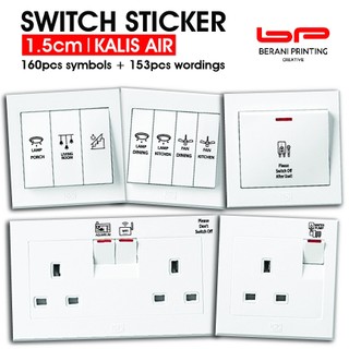 Sticker Label Switch Plug / Socket Symbol & Word for Whole House ...
