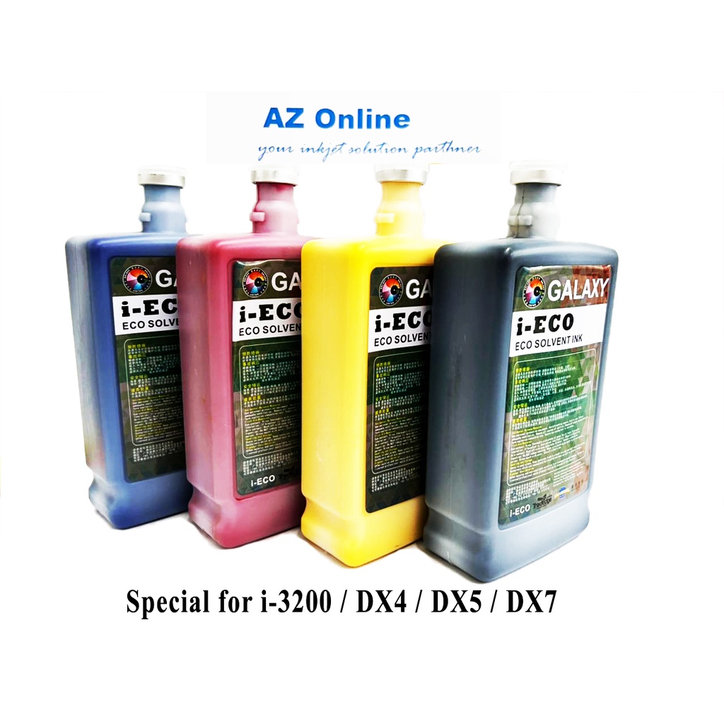 NEW Galaxy i-Eco Solvent ink / EPSON DX4/DX5/DX7/DX10/DX11/i3200/XP600 READY STOCK IN MALAYSIA ...