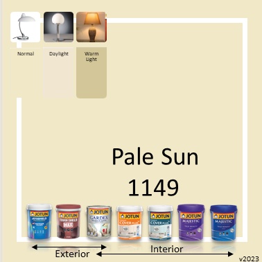 Jotun 1L 1149 Pale Sun / Jotashield AF / Tough Shield/ Majestic true ...