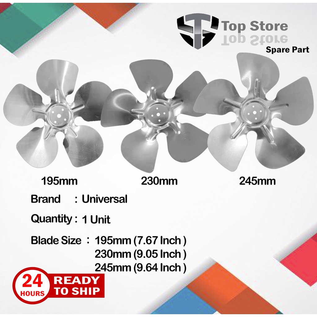 Refrigerator Fridge Fan Motor Blade 195mm / 230mm / 245mm | Shopee Malaysia