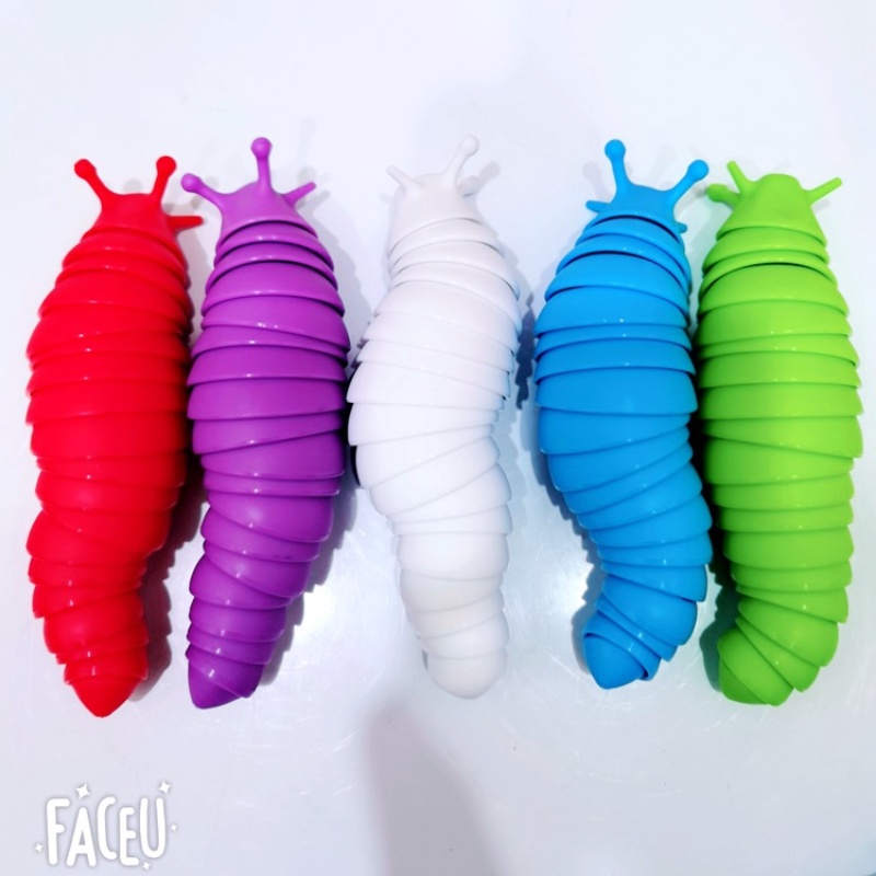 Funny Fidget Slugs Articulated Sensory Slug Toy Realistic Worm ...