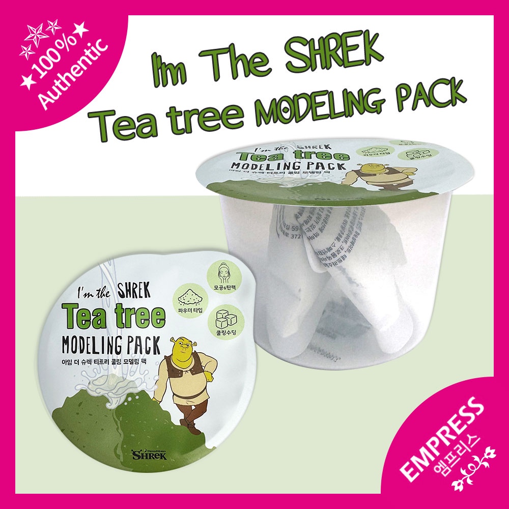 DreamWorks I'm The SHREK Tea tree Cooling Modeling Pack 28g Olive Young ...