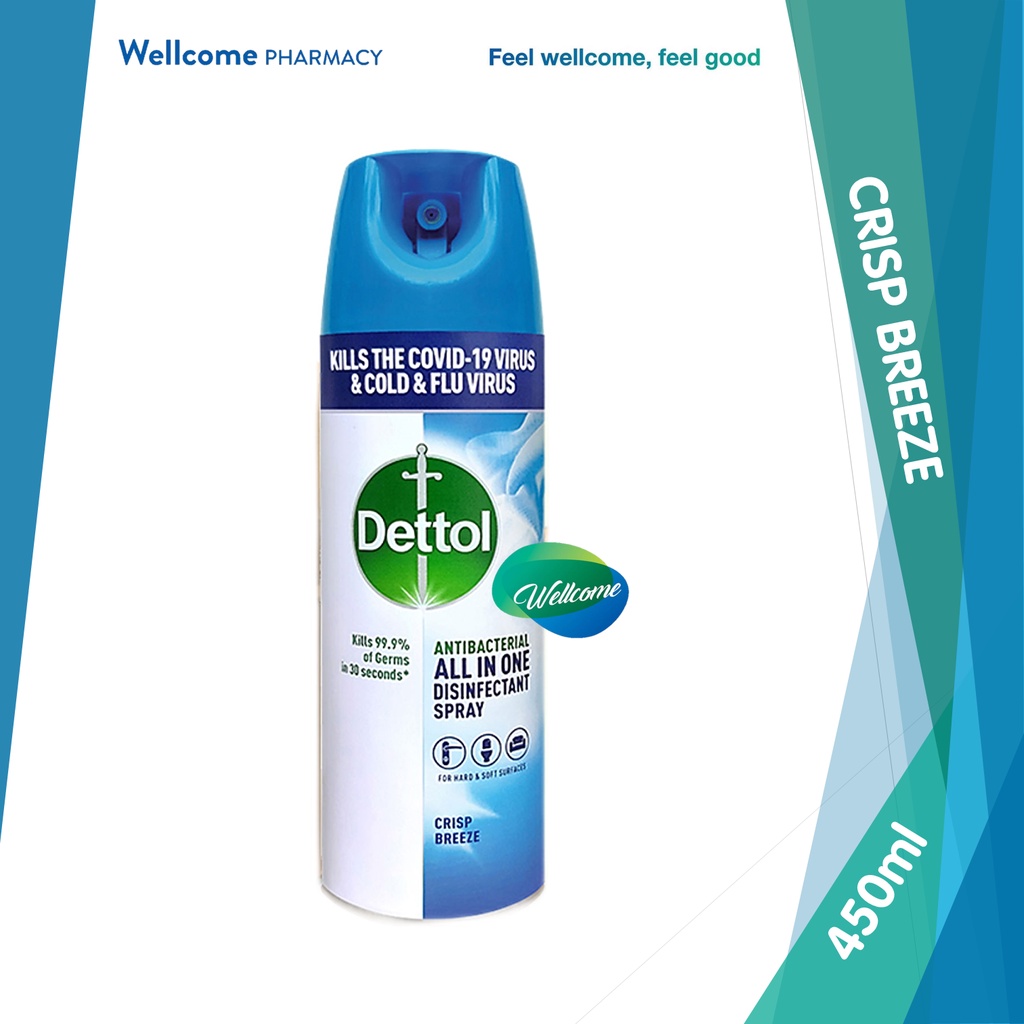 Dettol Disinfectant Spray - Crisp Breeze - 450ml | Shopee Malaysia