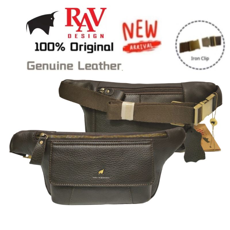 RAV Design Genuine Leather Waist Pouch Crossbody Bag YRY200-G1 YRY200 ...