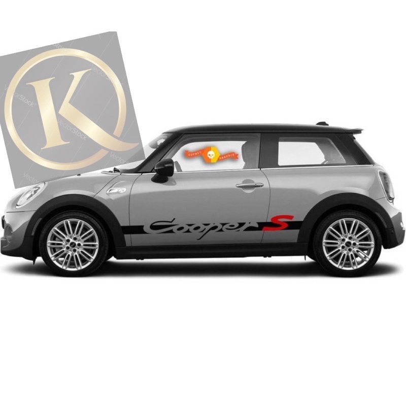 [Cooper S]K019# Mini Cooper S Body Stripes Vinyl Decal Stickers ...