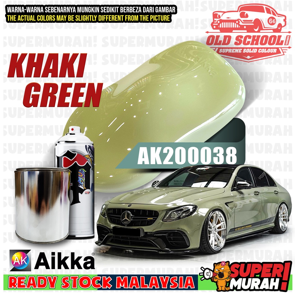 [ Khaki Green AK200038 / CS62 ] Hijau Cat Aikka High Quality Colour ...