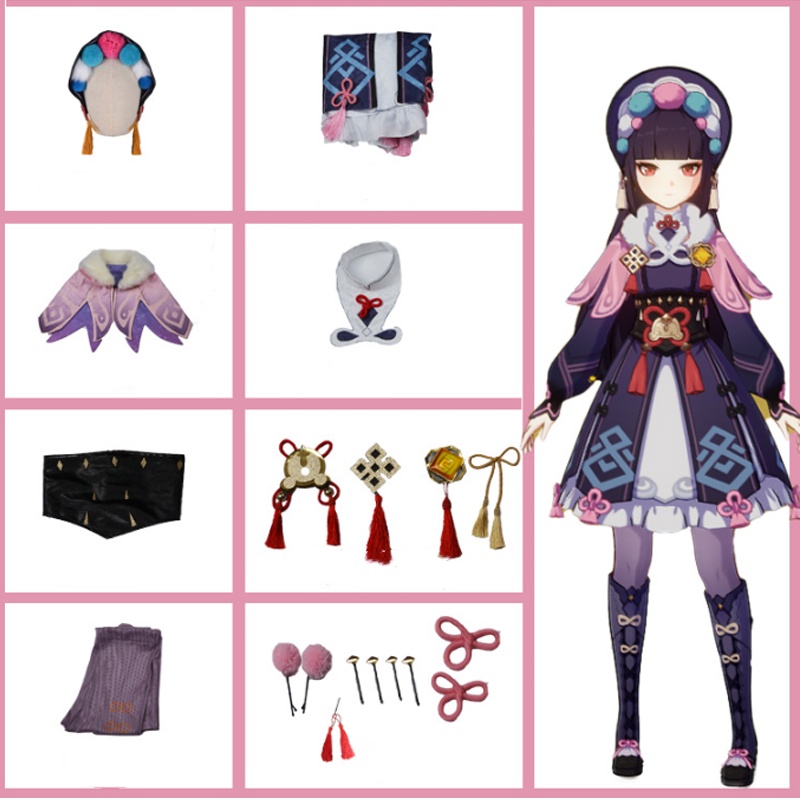 Game Genshin Impact YunJin Cosplay Costume Wig Anime Chinese Opera ...