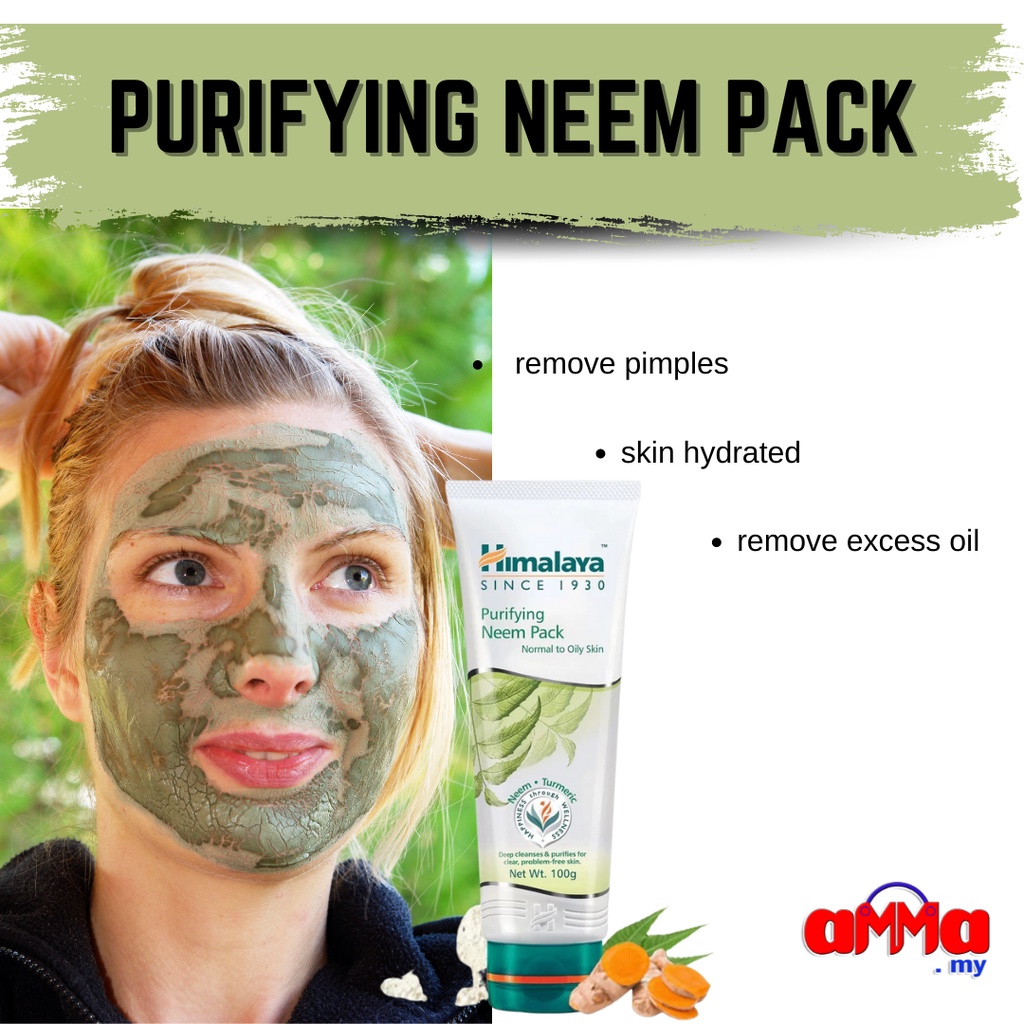 Himalaya Purifying Neem Pack 100g - Deep Cleanses & Purifies for Clear ...
