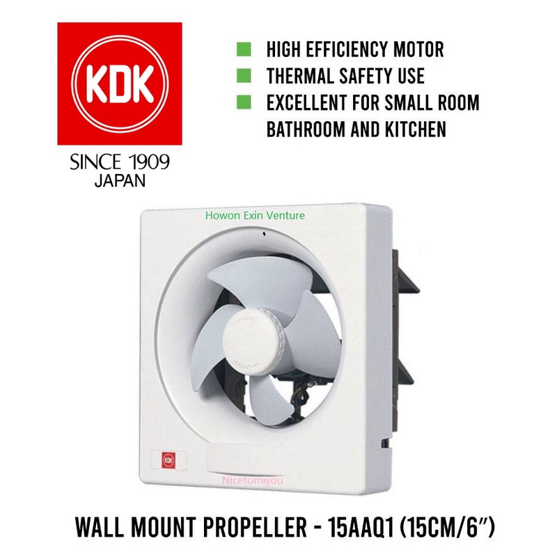 KDK Wall Mounted Exhaust Ventilating Fan KDK 15AAQ (15CM/6") | Shopee ...