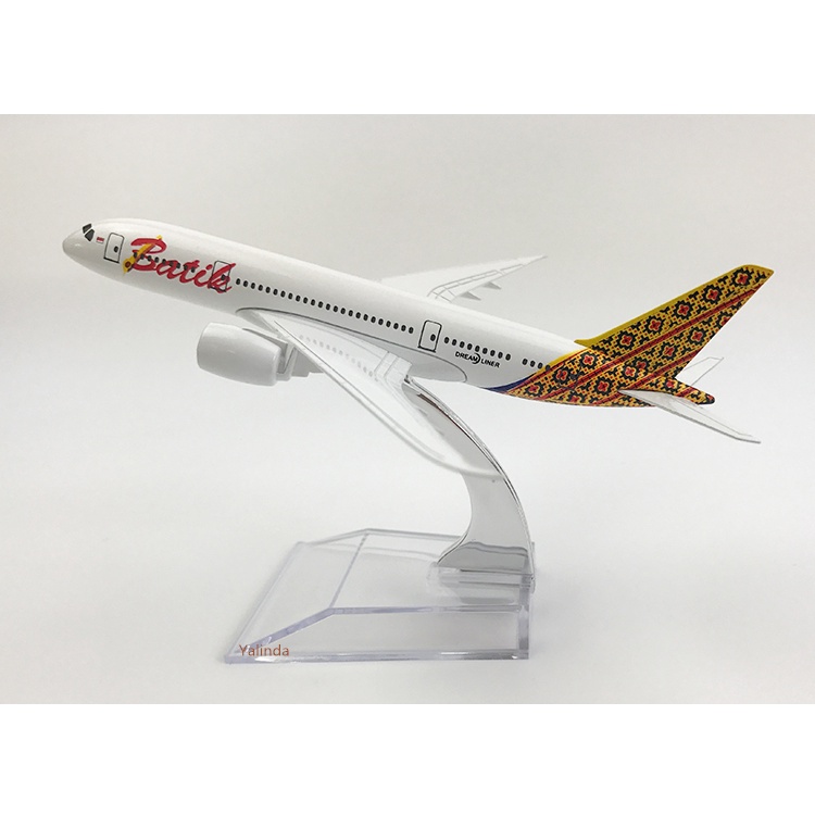 Yalinda Indonesia Batik Air 787 Aircraft Model 16cm Die-cast Metal ...
